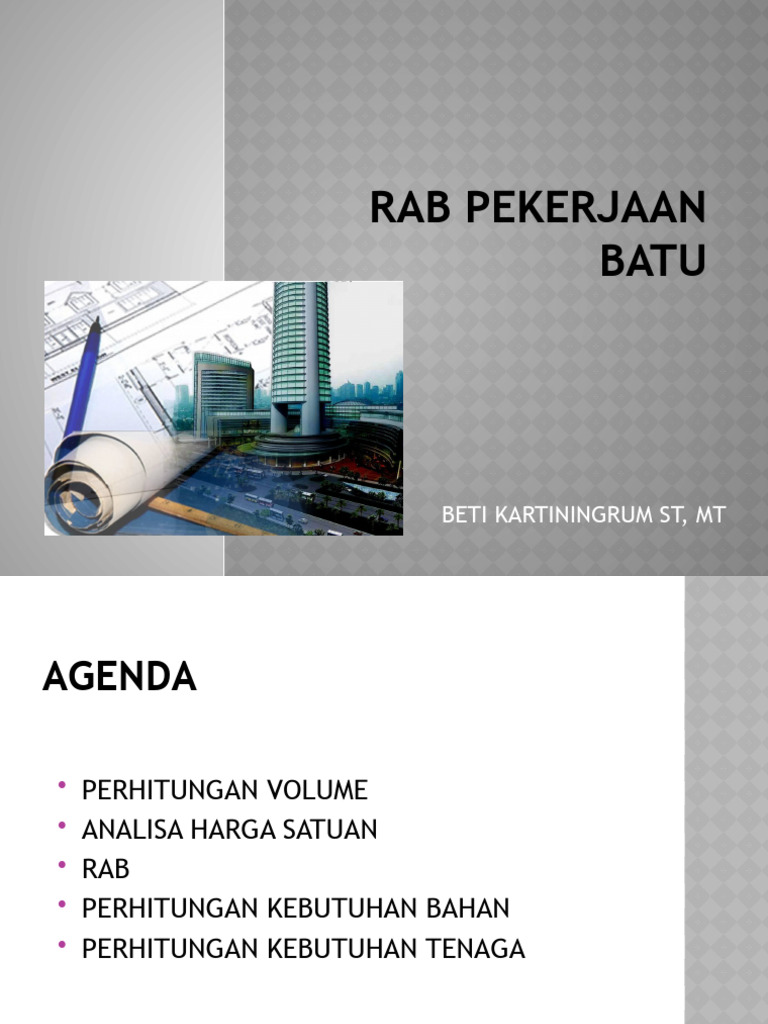 Rab Pekerjaan Batu | PDF