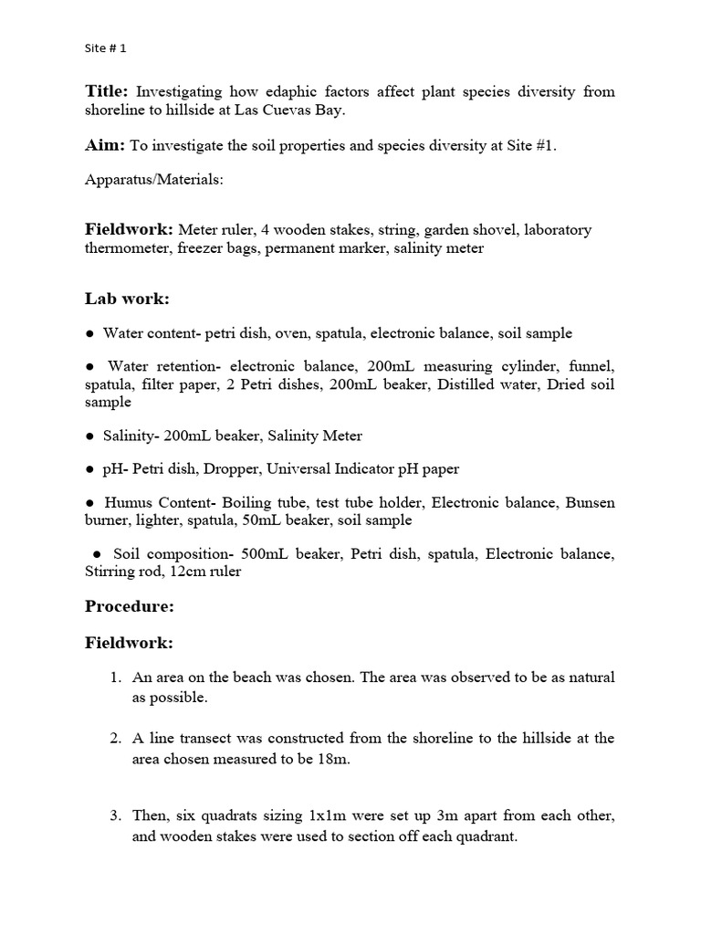 Lab 5 Envi Sci | PDF | Soil | Water