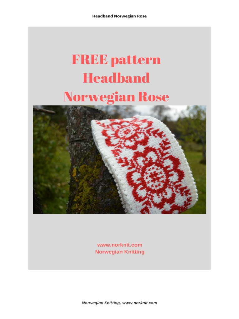 Free Pattern Headband Norwegian Rose | PDF