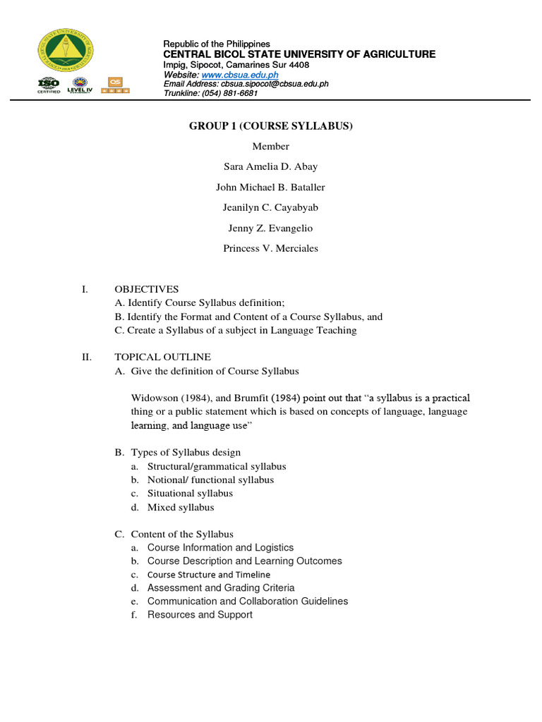 GROUP 1 Topical Outline | PDF