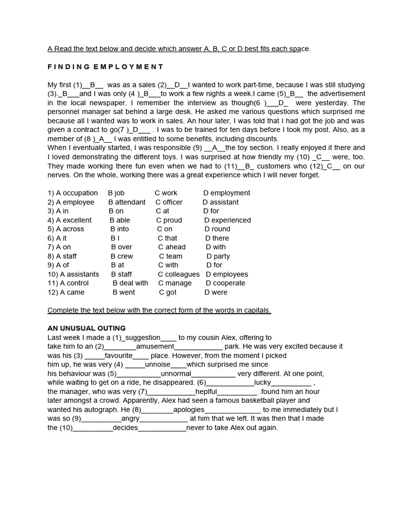 Use of English!! | PDF | Employment