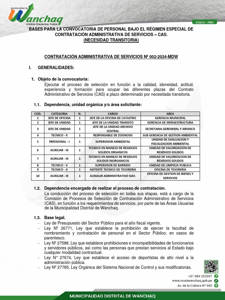 Bases Cas 02 + TDR 2024 MDW | PDF | Derecho laboral | Compost