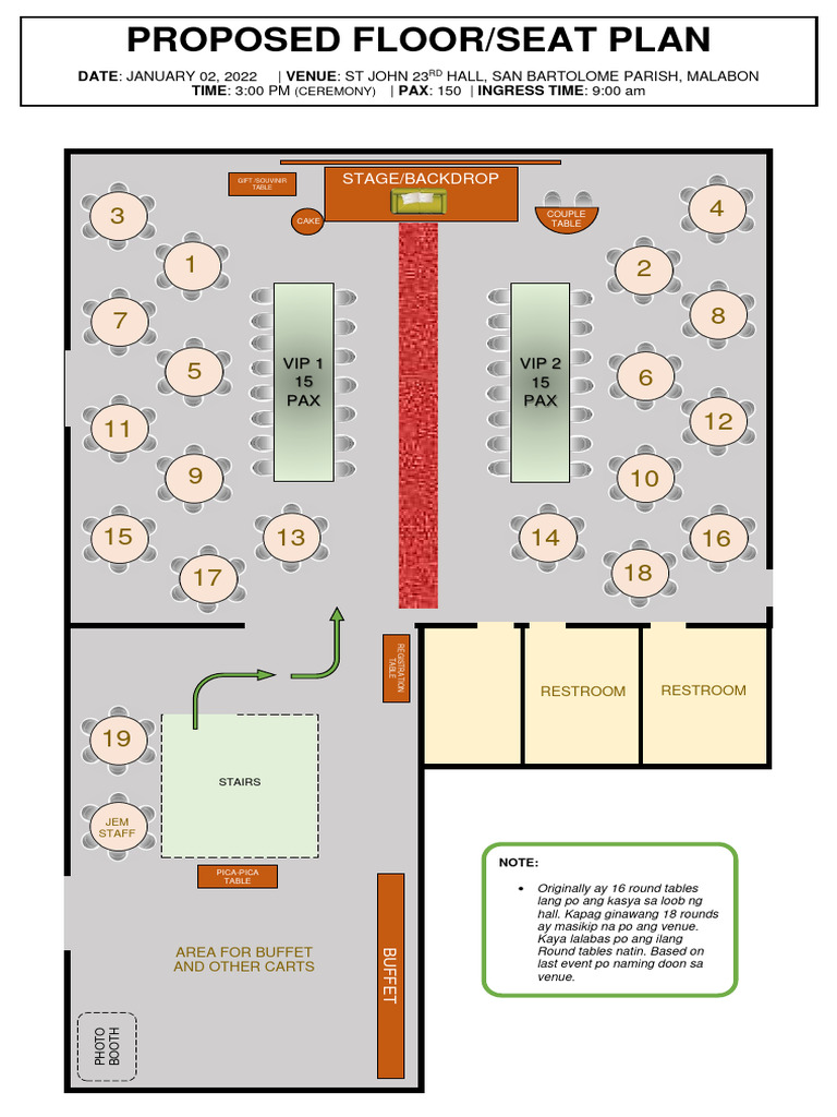 ST John 23rd Hall Malabon Floor Plan | PDF