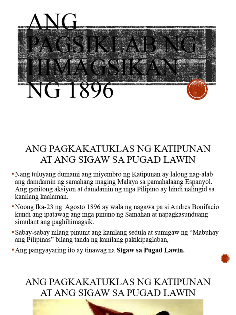 Ang Pagsiklab NG Himagsikan NG 1896 | PDF