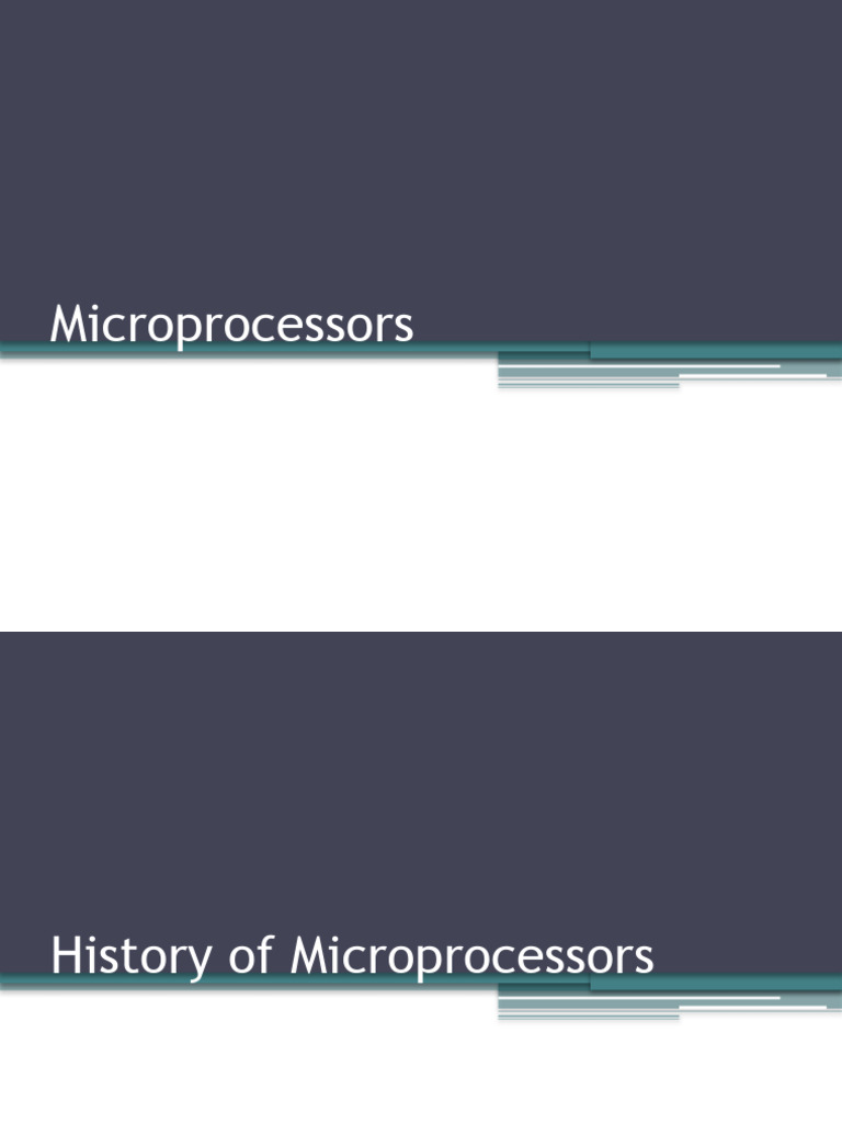 History of Microprocessors | PDF | Central Processing Unit | Microprocessor