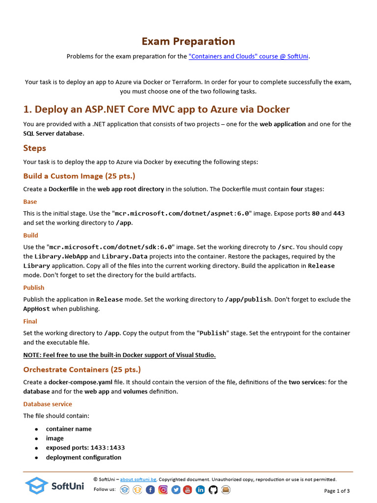 11 Exam Preparation Problem Description | PDF | Web Application ...