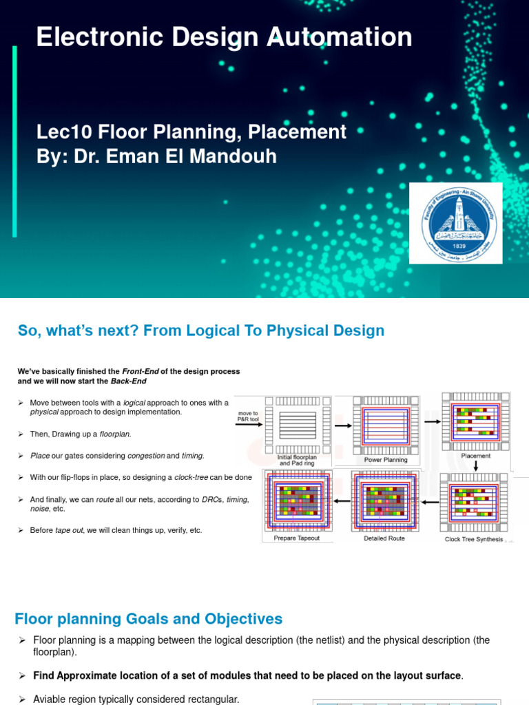 LEC10-CSE312-Electronic Design Automation | PDF | Electronics | Electronic Engineering