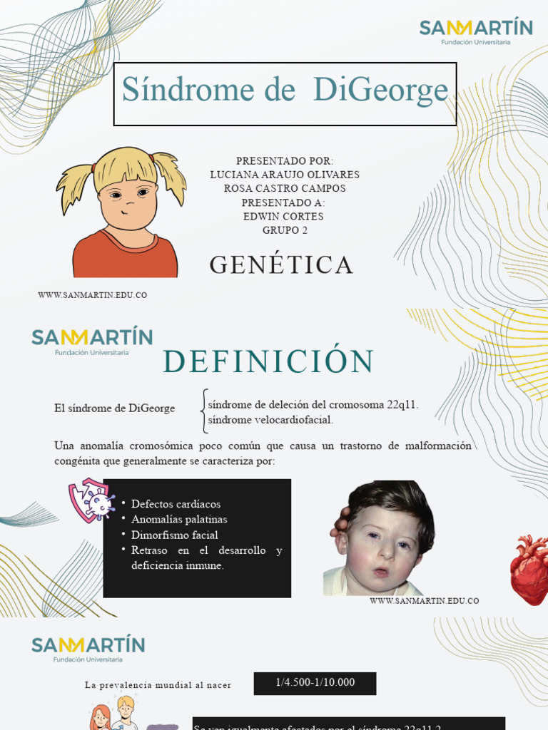 Sindrome de DiGeorge | PDF | Hibridación in situ fluorescente | Genética