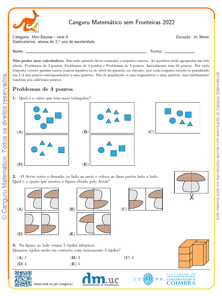 Prova Canguru 3 Ano C | PDF