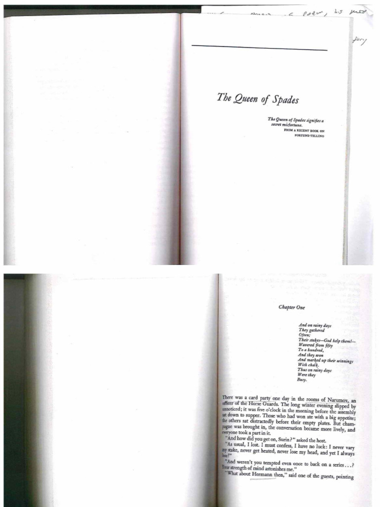 The Queen of Spades by Alexander Pushkin | PDF