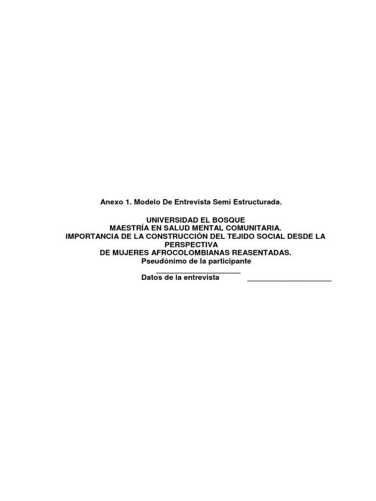Restrepo Atuesta Luciana Esther 2018 Anexos | PDF | Consentimiento ...