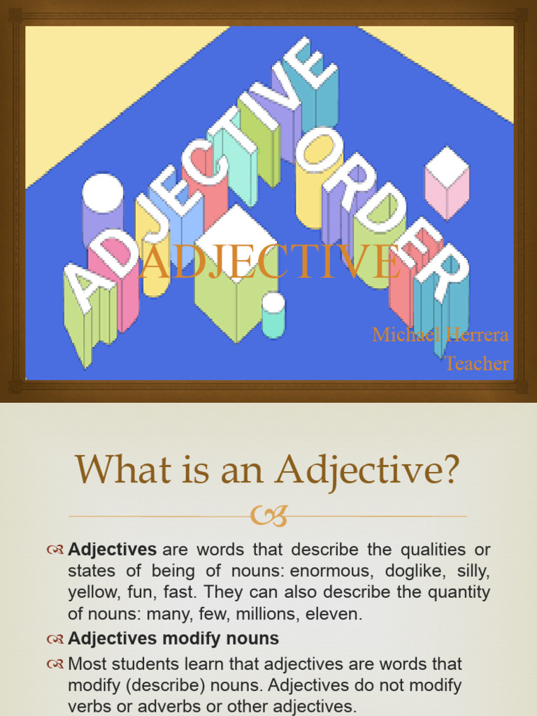 ADJECTIVE | PDF | Adjective | Adverb
