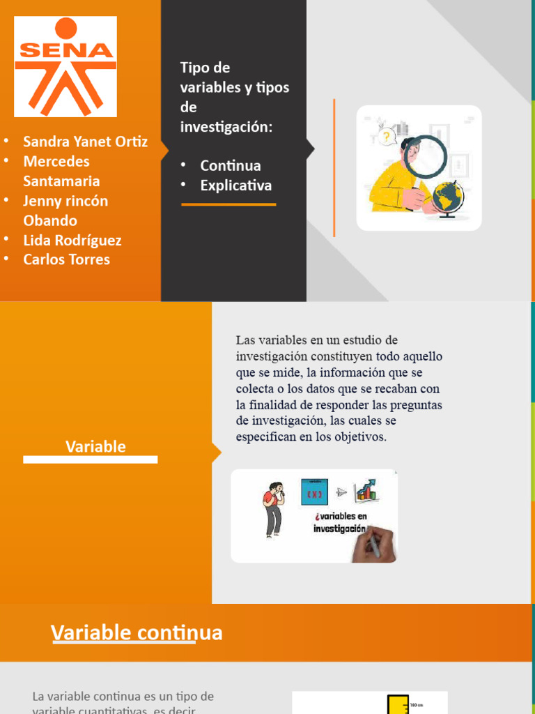 Tipo de Variables y Tipos de Investigación Continua y Explicativa | PDF