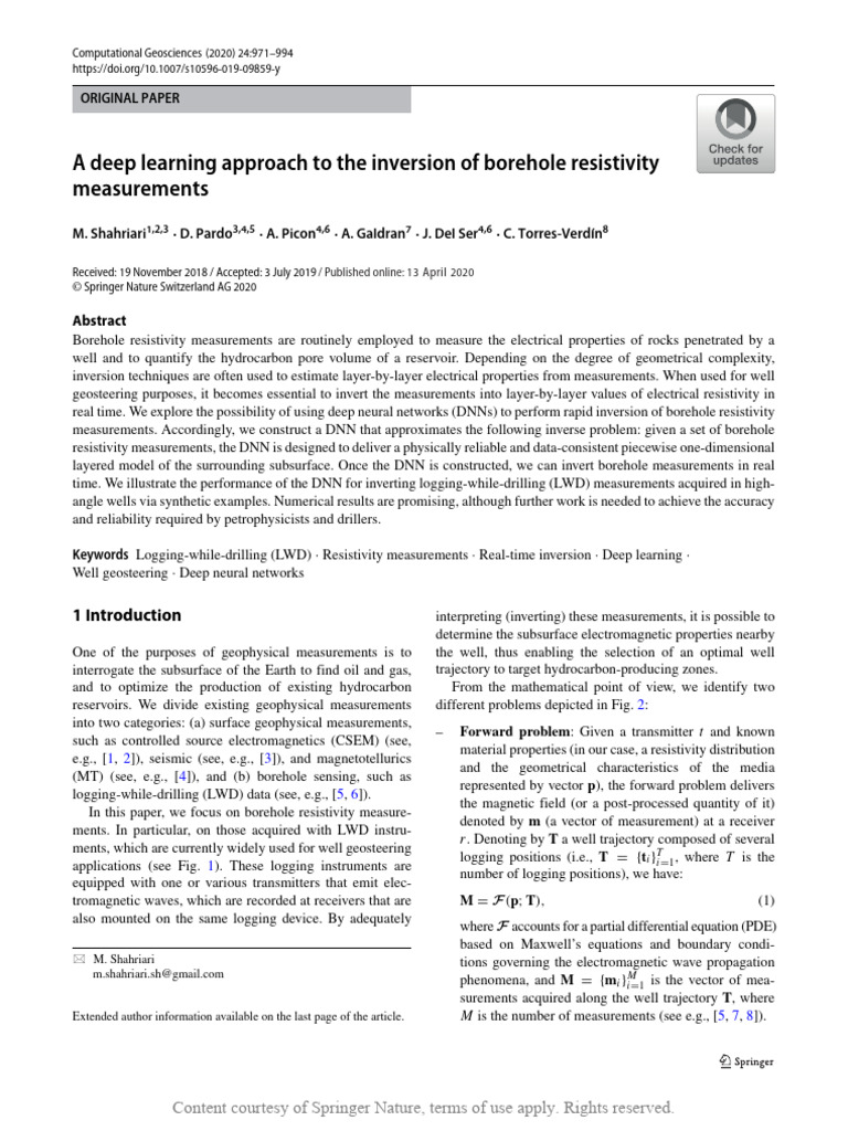 A Deep Learning Approach To The Inversion of Boreh | PDF | Deep Learning | Inverse Problem