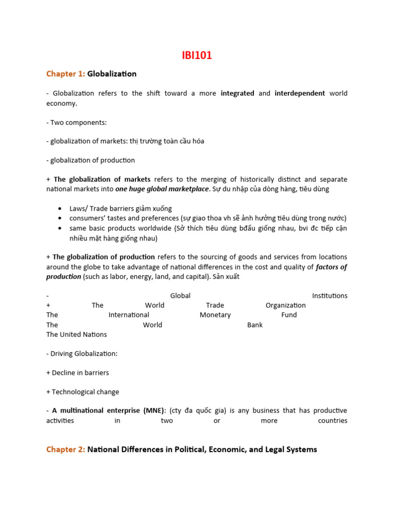 IBI101 | Download Free PDF | Foreign Direct Investment | Foreign Exchange Market
