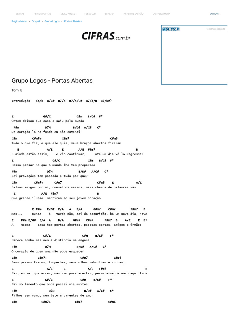 Portas Abertas - Grupo Logos | PDF