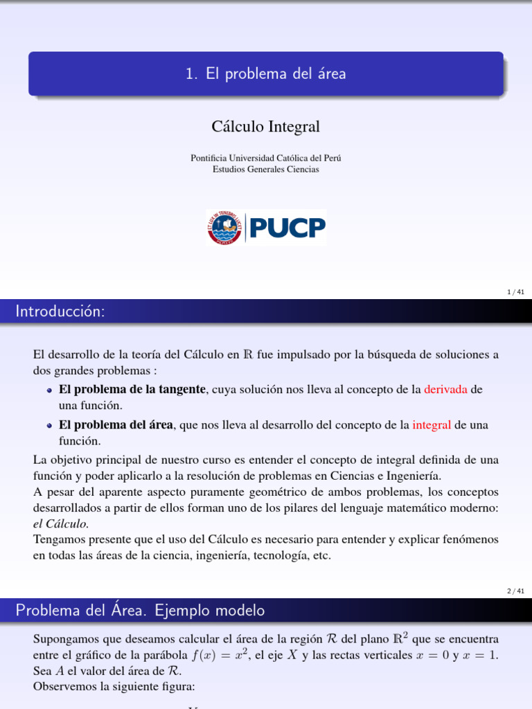 Presentacion 01 | PDF | Integral | Derivado