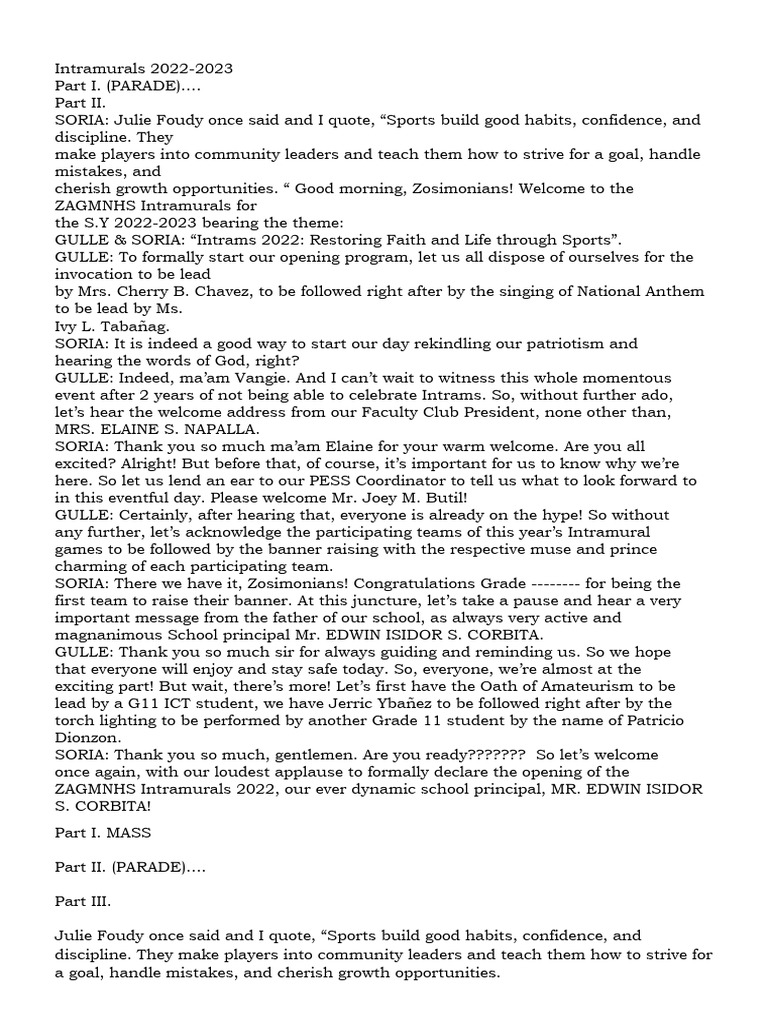 Bangga 2023-Script-Opening | PDF