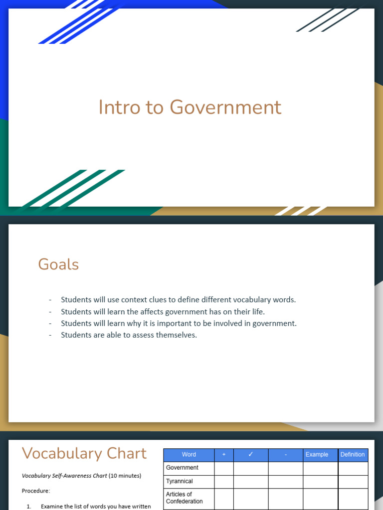 Intro To Government | PDF | Separation Of Powers | Federal Government ...