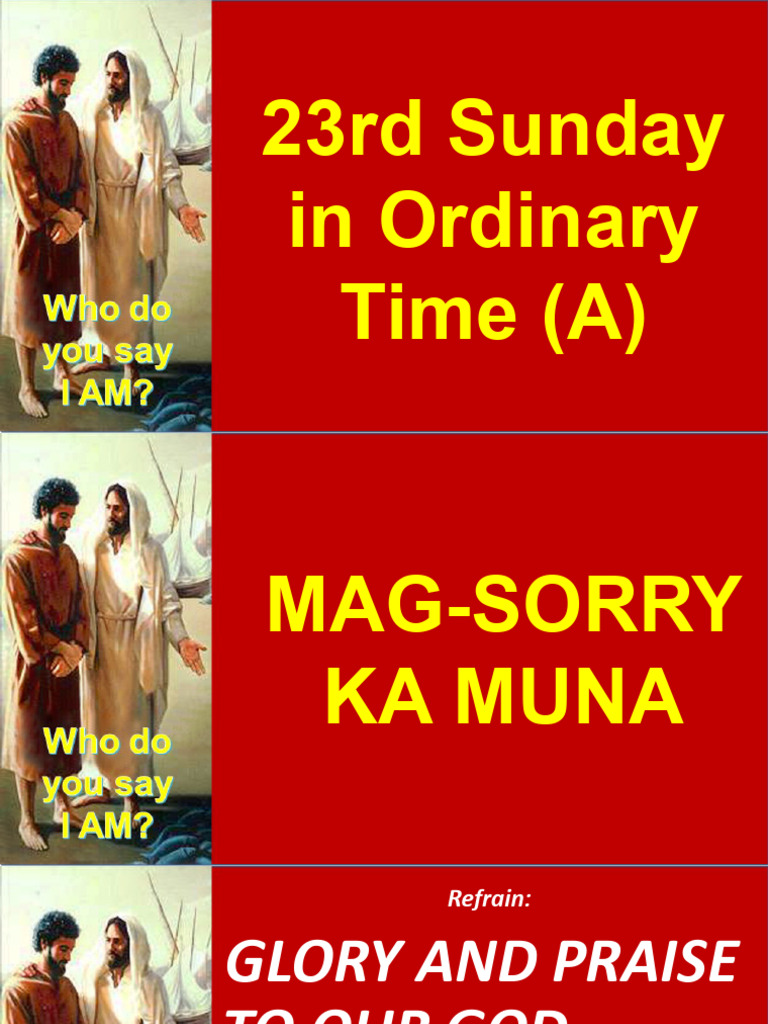 23rd Sunday Ordinary Time Mass Guide | PDF | God The Father | Glory ...