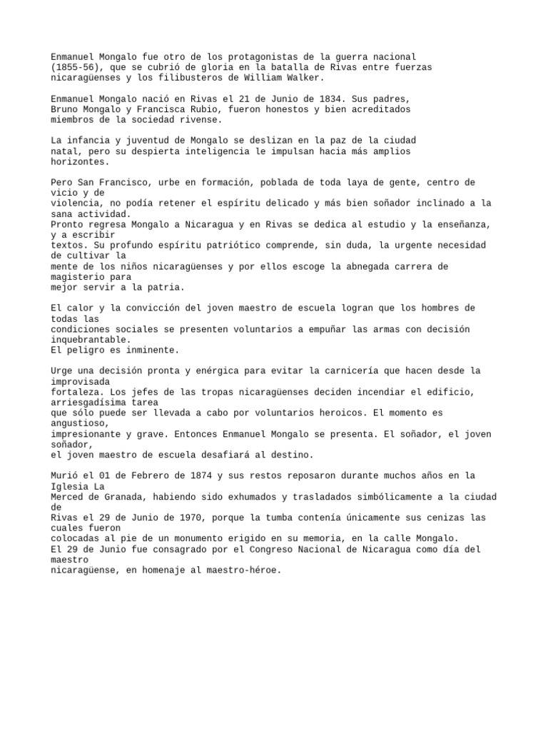 Biografia de Enmanuel Mongalo y Rubio | PDF | Viajes y turismo | Historia