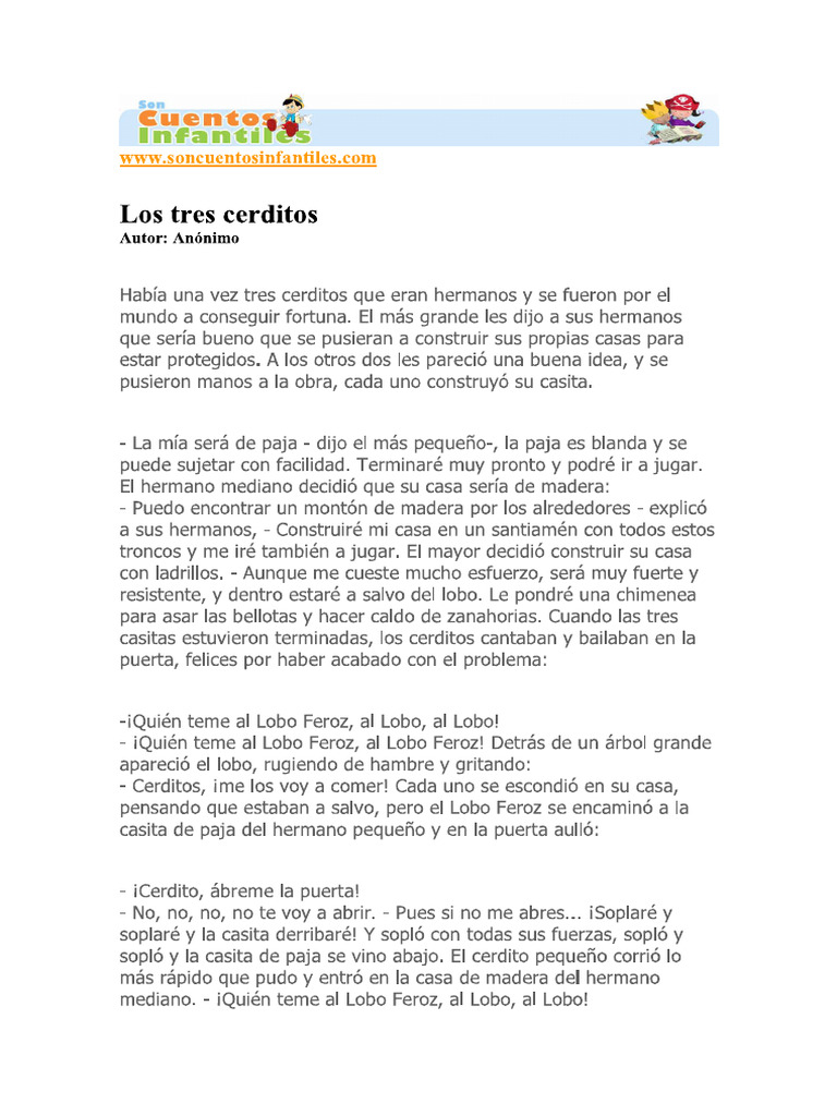 Los Tres Cerditos Pdf