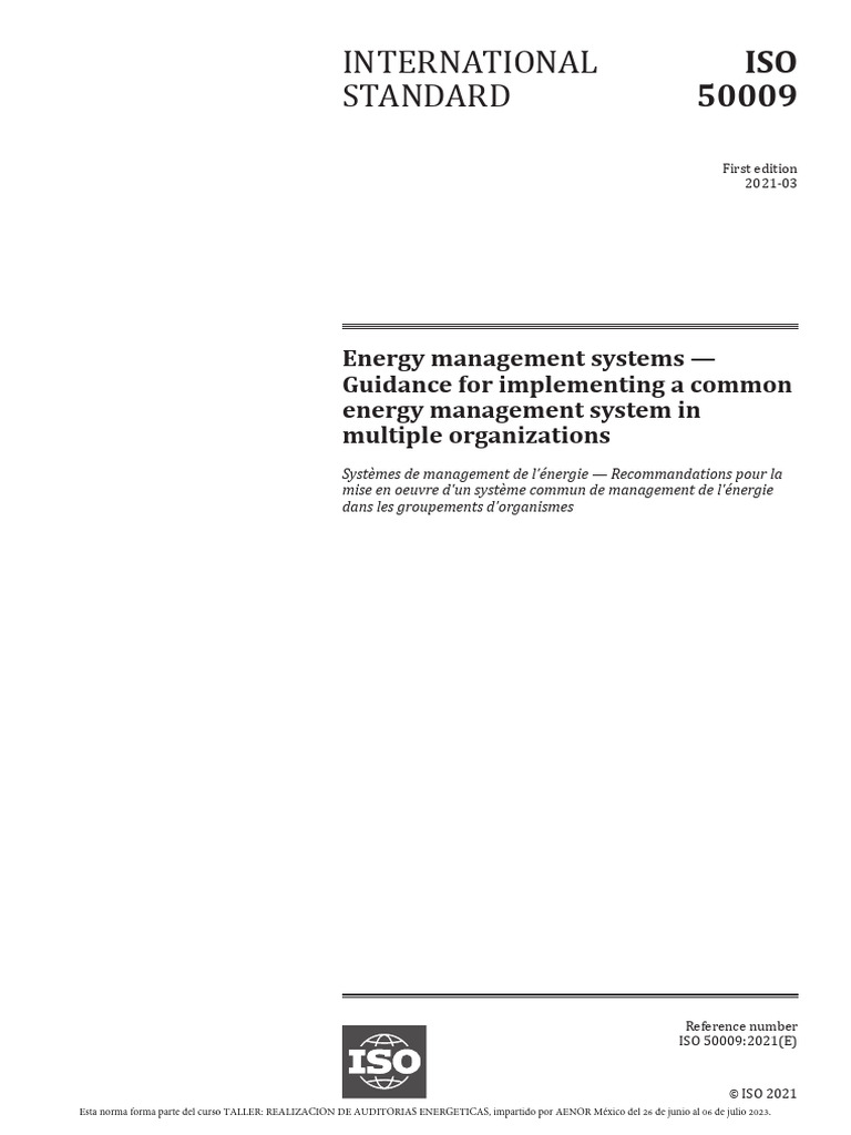 ISO 50009 2021 (En) | PDF | International Organization For Standardization | Energy Management