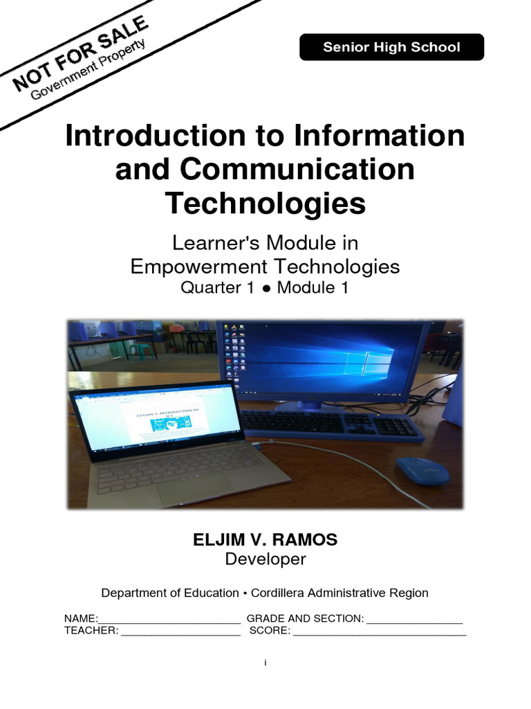 Etech11 12 Q1mod1 Introduction To Ict Eljim Ramos Bgo v1 | PDF | World ...