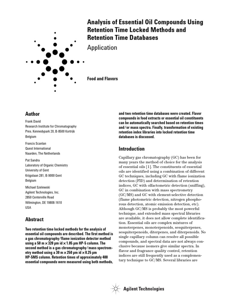 Flavor App Note | PDF | Gas Chromatography | Chromatography Flavor App Note | PDF | Gas Chromatography | Chromatography