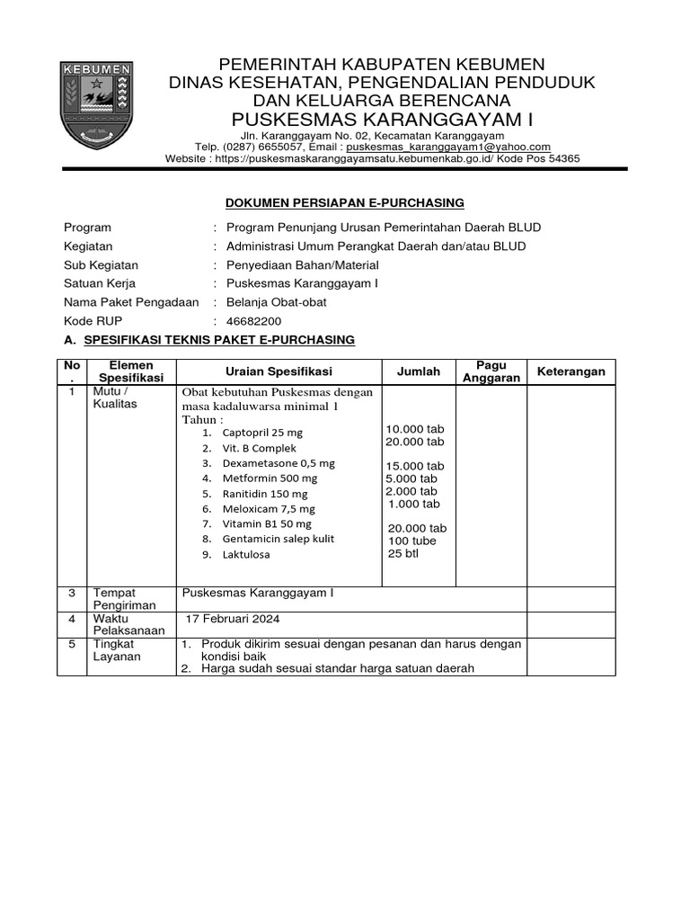 Dokumen Persiapan Purchasing V2 Obat Pdf