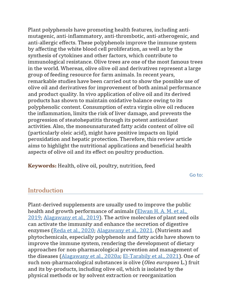 Plant Polyphenols Have Promoting Health Features | PDF | Olive Oil | Polyphenol
