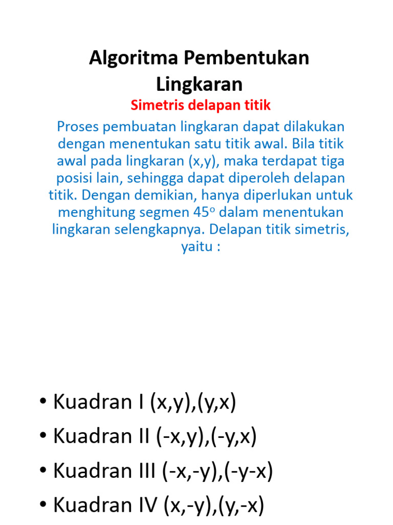 3a - Algoritma Pembentukan Lingkaran | PDF