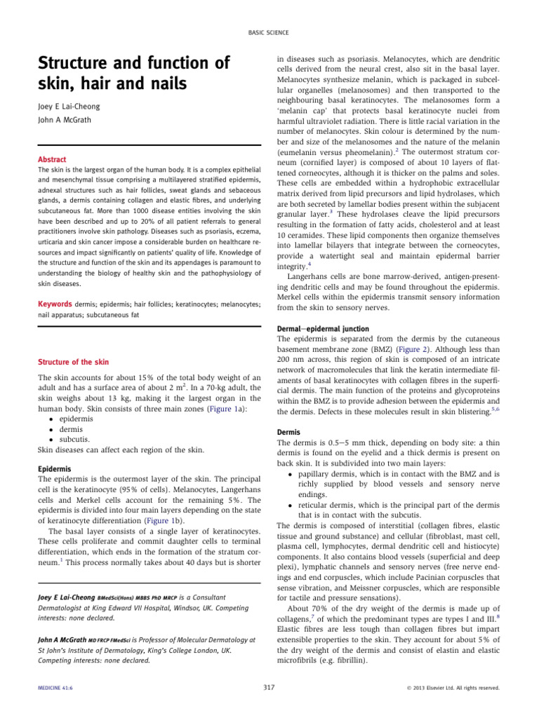 Lai Cheong2013 | PDF | Skin | Epidermis