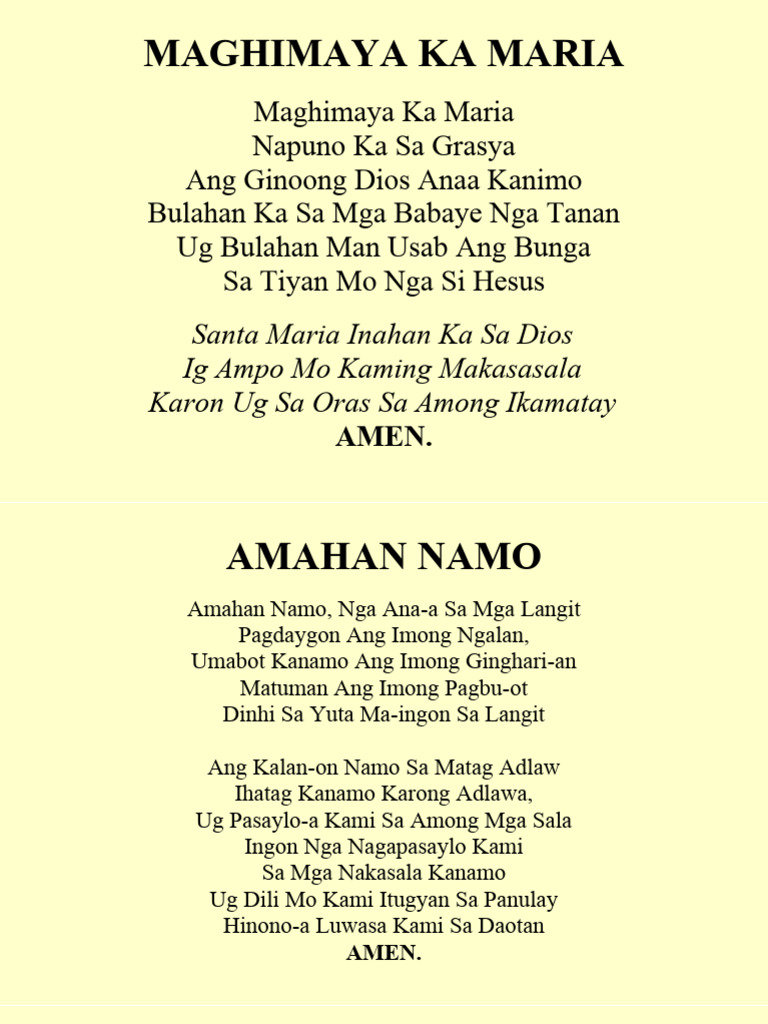 MAGHIMAYA KA MARIA, Amahan Namo | PDF MAGHIMAYA KA MARIA, Amahan Namo | PDF