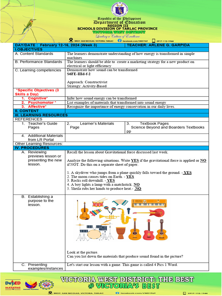 Transforming Sound Energy in Learning | PDF | String Instruments | Learning