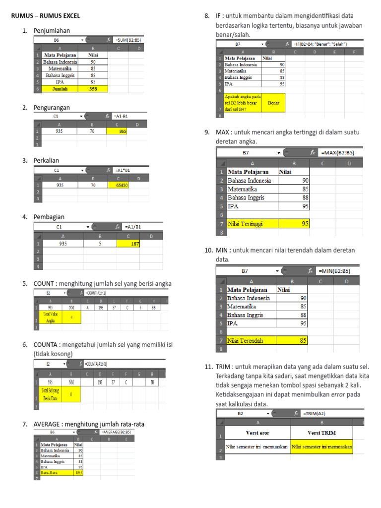Rumus Excel | PDF