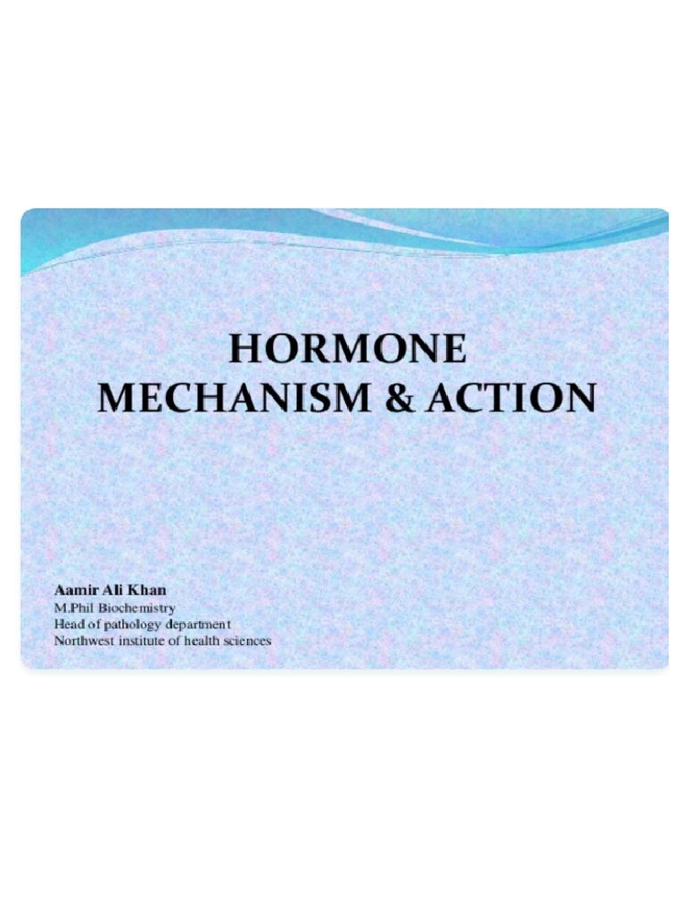 Hormones Mechanism Action | PDF