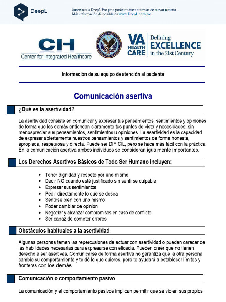 Assertive - Communication - Version - 3 Es | PDF | Crecimiento personal ...