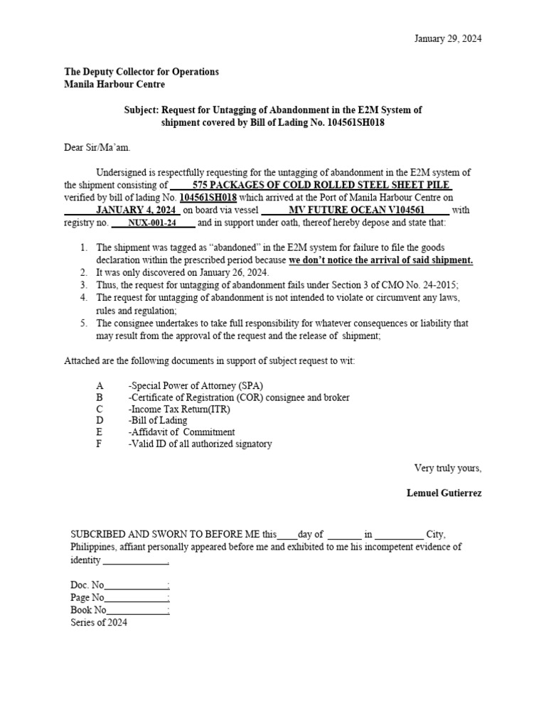 Request Untagging | PDF