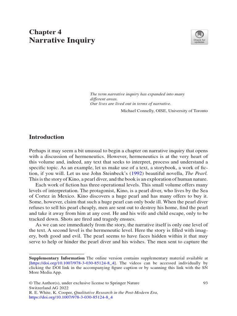 Narrative Inquiry | Download Free PDF | Narrative | Methodology