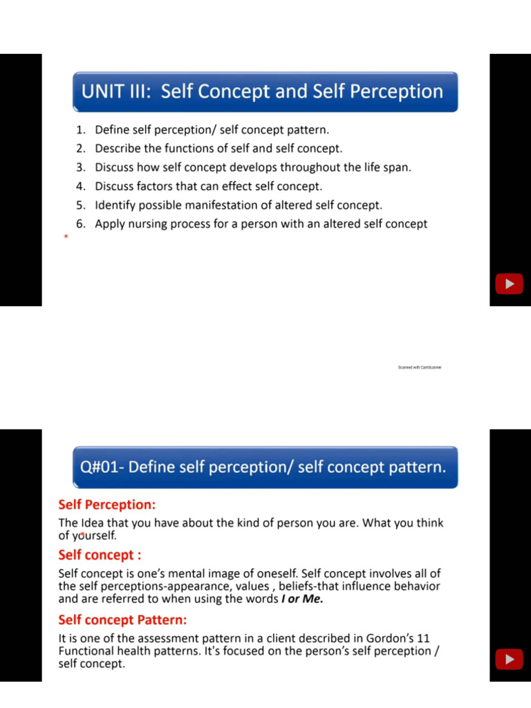 Self Concept and Self Perception-1 | PDF
