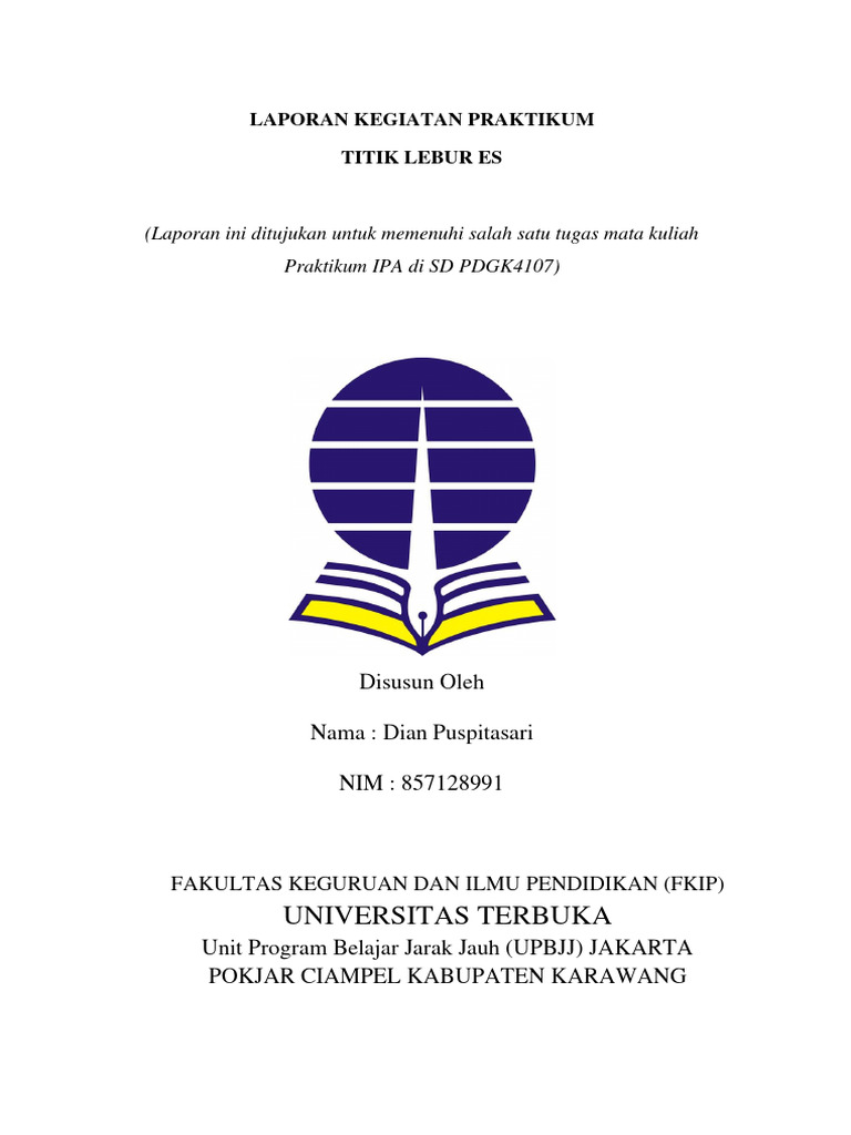 Laporan Praktikum Titik Lebur Es | PDF | Sains & Matematika