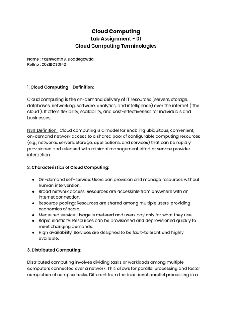 Cloud Computing Lab 01 1 Download Free Pdf Cloud Computing Virtualization