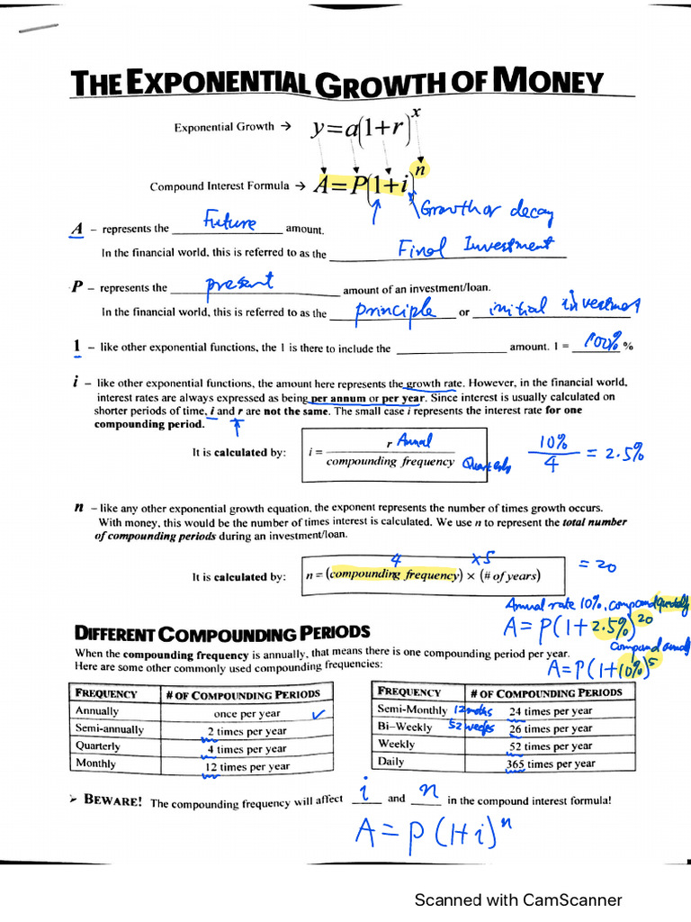 90- The exponential growth of money-Selena | PDF