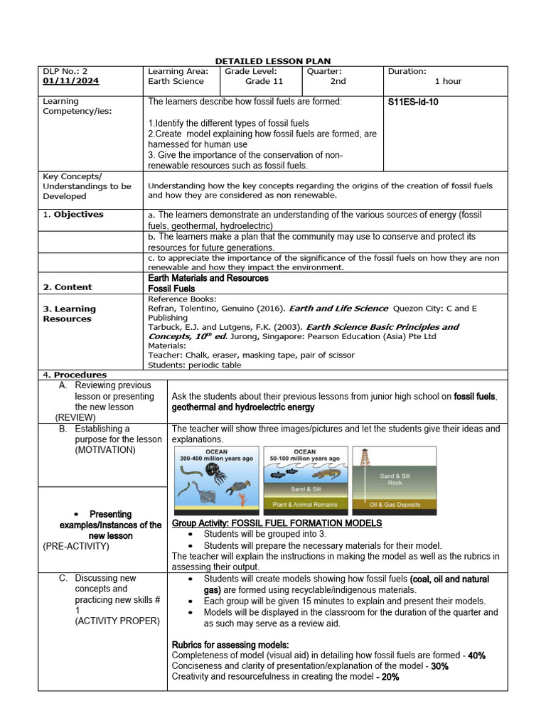 DLP Earth Science CO2 | PDF | Fuels | Learning