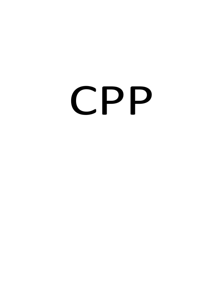 CPP | PDF