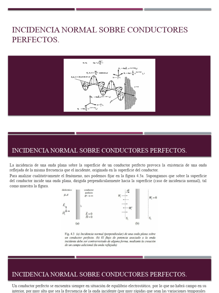 Incidencia Normal Sobre Conductores Perfectos | Descargar gratis PDF ...