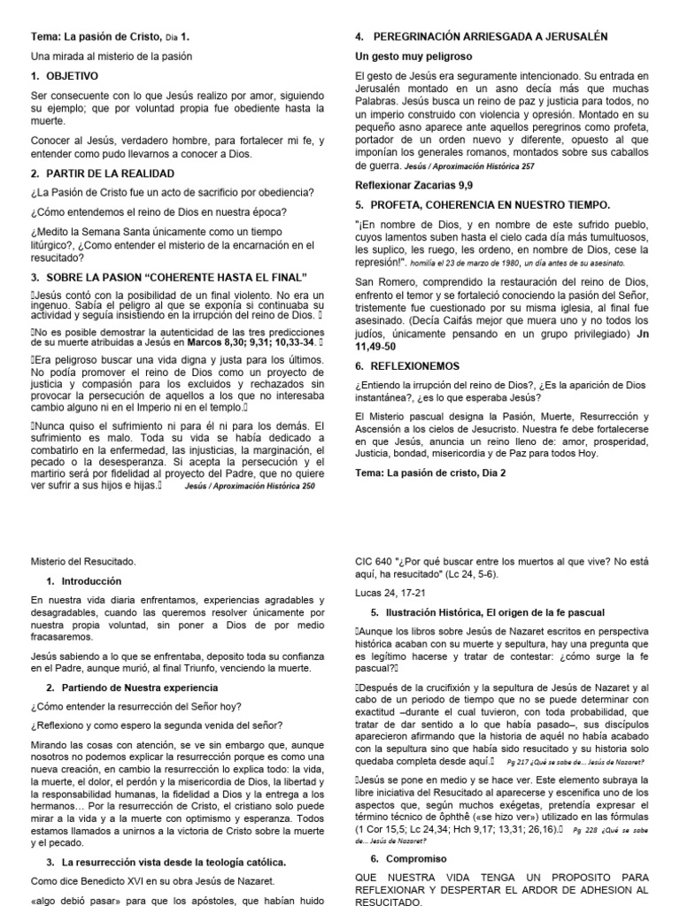 La Pasión y Resurrección de Cristo | PDF