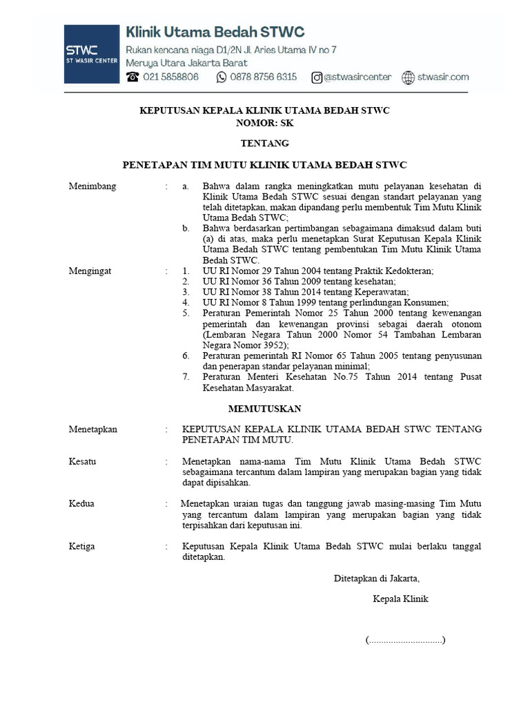 SK Tim Mutu | PDF | Bisnis