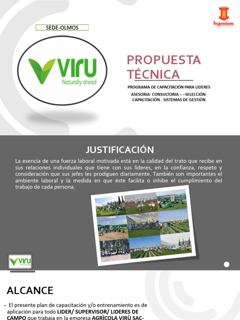 Propuesta Técnica-Agricola Virù | PDF | Business | Comportamiento